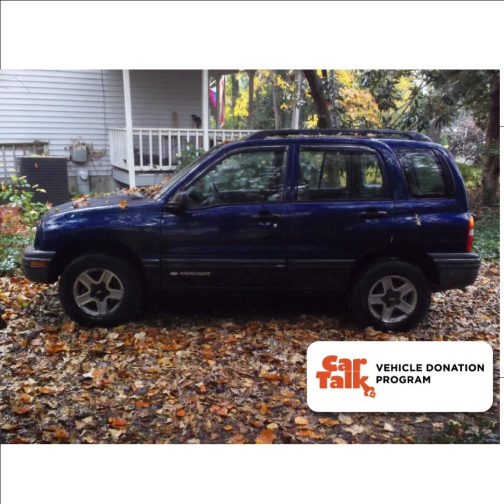 2002 Chevrolet Tracker Donated to Car Talk - Car Donation Wizard